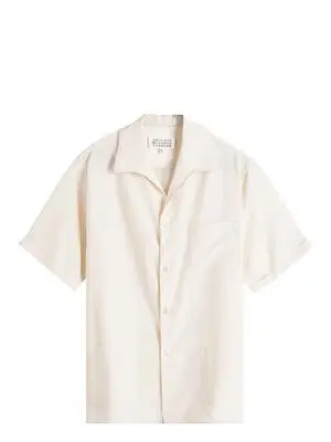 MAISON MARGIELA Stripe Short Sleeve Shirt - Beige