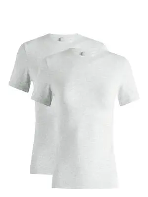 SKIMS Cotton Jersey Bundle 2 Pack T-shirt - Light Heather Grey