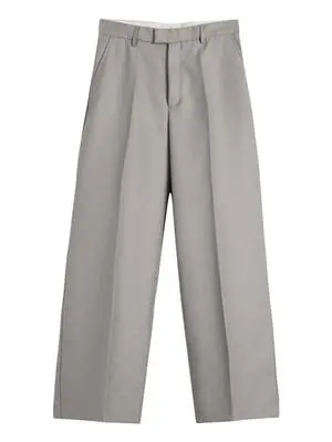 SECOND / LAYER Baggy Hidden Check Tailored Trousers - Grey