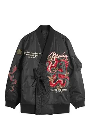 MAHARISHI Year Of The Snake Ma-1 Kimono Jacket - Black