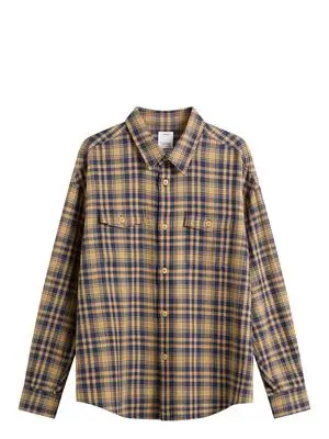 Visvim Visvim Men's Lumber Check Long Sleeve Shirt Navy