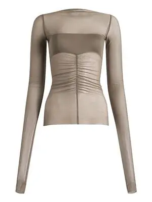 Rick Owens Temple Top With Bandeau - Dust