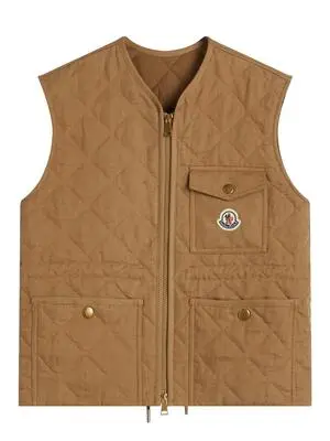 Moncler Vigny Padded Gilet - Brown
