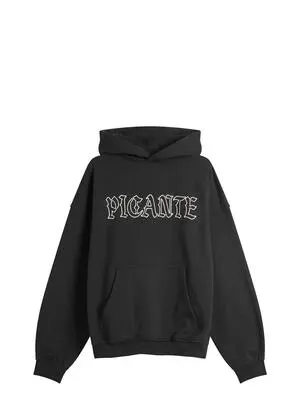PICANTE End. X Headline Chain Stitch Hoodie - Black