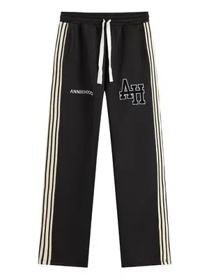 ANNIE HOOD College Track Pants - Black