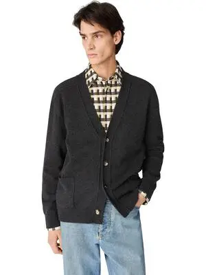 Bottega Veneta Midweight Cashmere Cardigan - Anthracite
