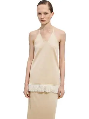 Bottega Veneta Silk Knit Top - Prosecco