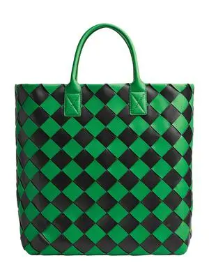 Bottega Veneta Maxi Intreccio Tote Grass/black