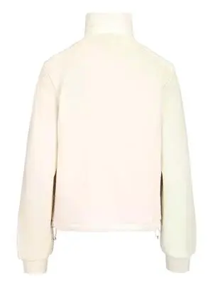 Moncler Quilted-panel Zip-up Jacket - Neutrals