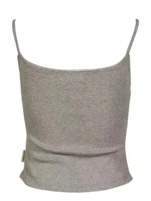 GLOWNY Honey Ribbed-knit Camisole Top - Grey