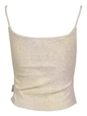 GLOWNY Honey Pointelle-knit Camisole Top - Neutrals