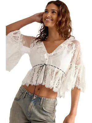 JEN'S PIRATE BOOTY Star Anise Lace Blouse At - Salt