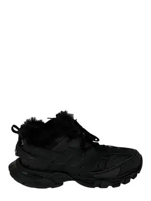 Balenciaga Track Faux Fur-lined Sneakers - Black