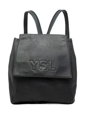 Saint Laurent 2000-2012 Embossed Leather Backpack - Blue