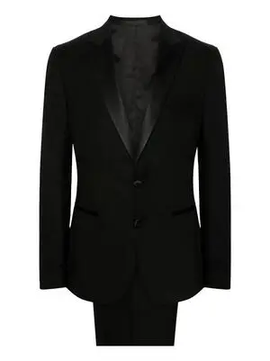 Corneliani Virgin-wool Three-piece Suit - Black