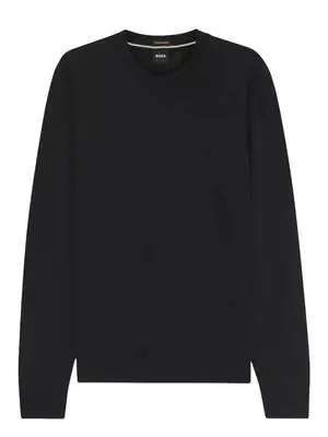 BOSS Crew-neck Wool Sweater - Black