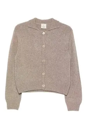 Incentive! Cashmere Daliah Button-up Collared Cardigan - Neutrals