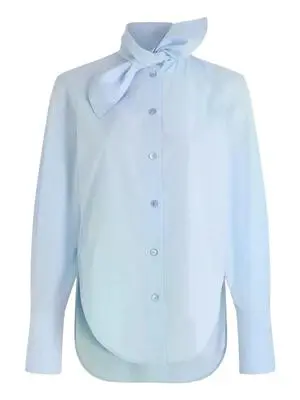 PATOU Bow-collar Blouse - Blue