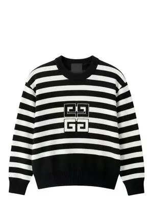 Givenchy 4g Striped Sweater - Black