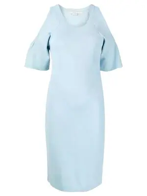Stella McCartney Cold-shoulder Dress - Blue