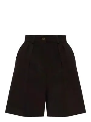Max Mara Sauna Pleated Shorts - Brown