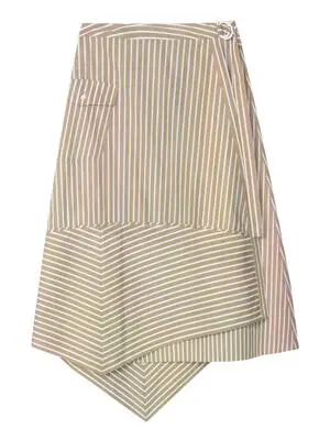 3.1 Phillip Lim Striped Asymmetrical Skirt - Neutrals