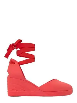 CastaÑer Careen Pebbled Espadrilles Red
