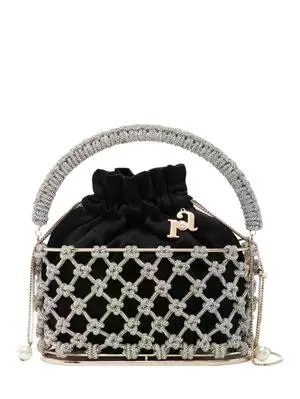 Rosantica Holli Nodi Crystal-embellished Bucket Bag - Silver