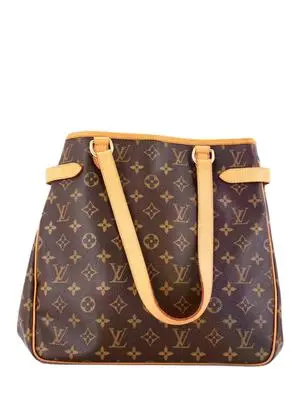 LOUIS VUITTON Batignolles Handbag Monogram Canvas Vertical Tote Bag - Brown