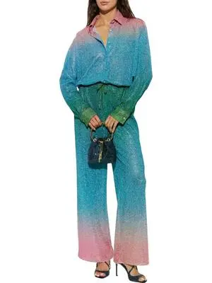 Oseree Gradient-effect Trousers - Blue
