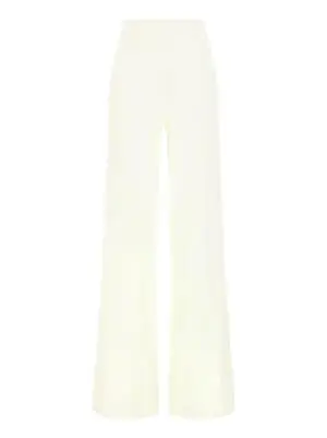 MAISON ANAMI Logo-plaque Wide-leg Trousers - Neutrals