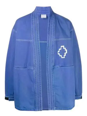 COUNTY OF MILAN Logo-print Cotton Jacket - Blue