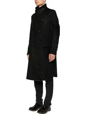Masnada Herringbone Double-breasted Coat - Grey