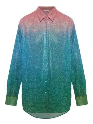 Oseree Gradient-effect Shirt - Blue