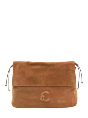 COCCINELLE Medium Lidia Suede Logo-embossed Shoulder - Brown