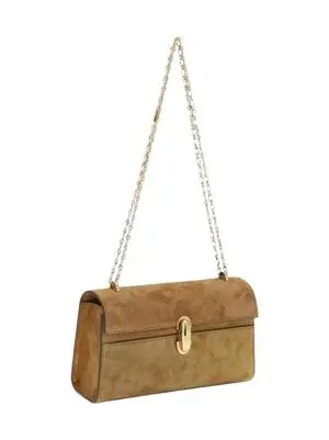 Savette Symmetry Suede Shoulder Bag - Brown