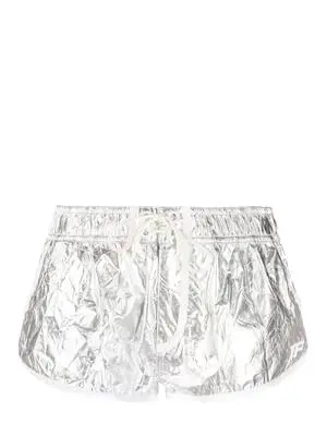 TOM FORD Metallic Crinkle Running Shorts - Silver