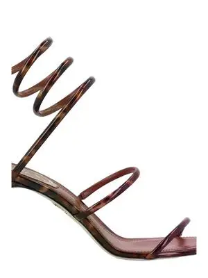 Rene Caovilla Cleo Tortoiseshell-effect Sandals - Brown