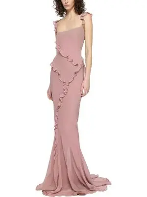 Paris Georgia Ruffled Maxi Dress - Pink