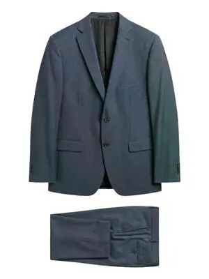 PIERLORENZO Single-breasted Notch-lapel Suit - Blue