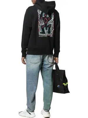 COUNTY OF MILAN Cross Cotton Hoodie - Black