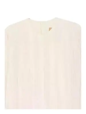 UMA WANG Plissé Long-sleeve Blouse - Neutrals