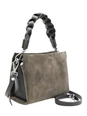 COCCINELLE Small Boheme Braided-handle Suede Tote Bag - Brown