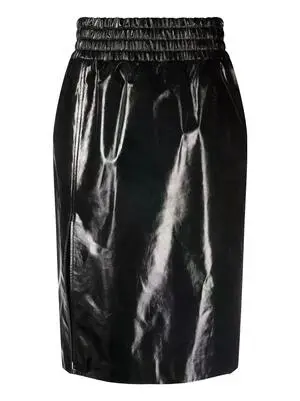 TOM FORD High-waisted Leather Skirt - Black