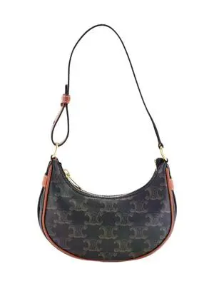 Celine Ava Bag Triomphe Coated Canvas Mini Shoulder Bag - Brown