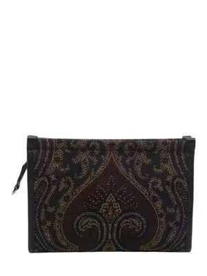 Etro Paisley-jacquard Clutch Bag - Brown