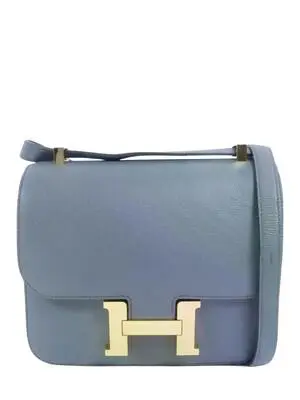 Hermès 24 Constance Epsom-leather Shoulder Bag Blue