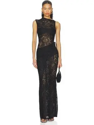 SNDYS. Kaven Maxi Dress In . Also - Black