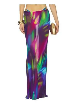 RUNAWAY THE LABEL Sheer Maxi Skirt - Multi