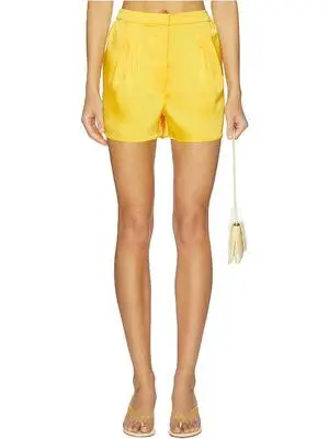 Susana Monaco Satin Boxer Short In . Also - Yellow